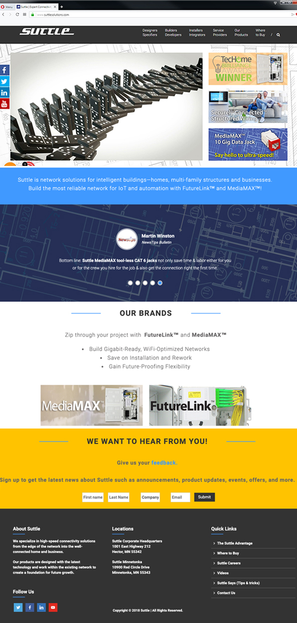 Suttle Website – Darren Byrnes Design